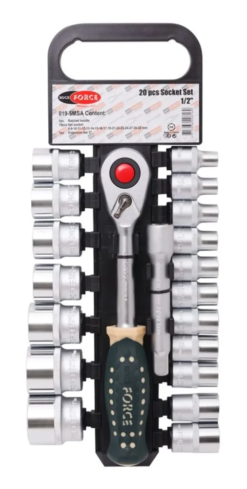 Купить Набор головок с трещоткой (1/2") 8-32мм, 19пр. (RF-019-5MSA) Rock Force RF-019-5MSA в Минске